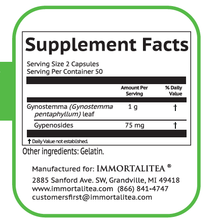 Gynostemma Capsules (Jiaogulan Capsules) – Immortalitea