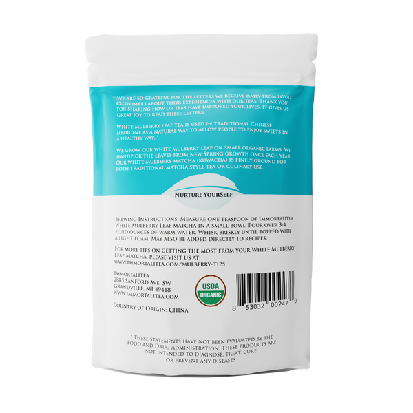 White Mulberry Matcha (100% Morus alba) – Immortalitea